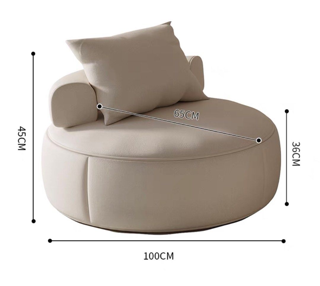 Lounge Chair + Foot Stool (Grey), Furniture & Home Living, Furniture ...