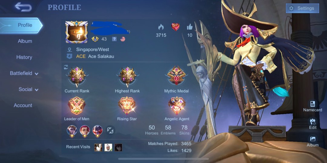 Mobile Legends mythic account with skins, Video Gaming, Gaming ...