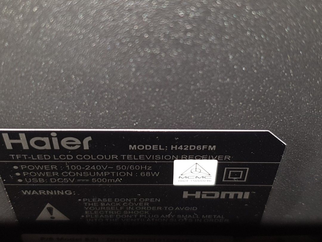 Moving Out - Haier 42 Inch LED FullHD TV - H42D6FM, TV & Home ...