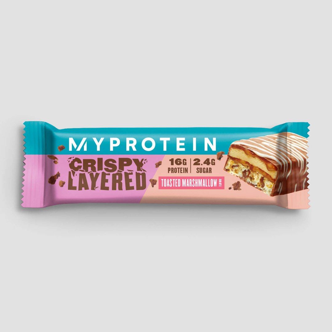 MyProtein Crispy Layered Bar, Health & Nutrition, Health Supplements ...