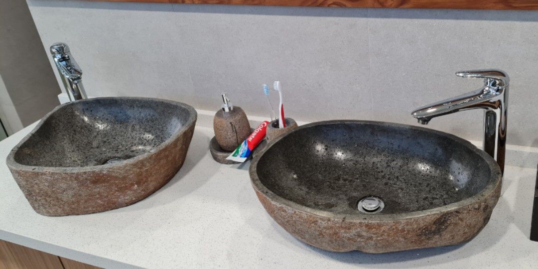 Natural Stone Wash Basin from Bali, Furniture & Home Living, Bathroom ...