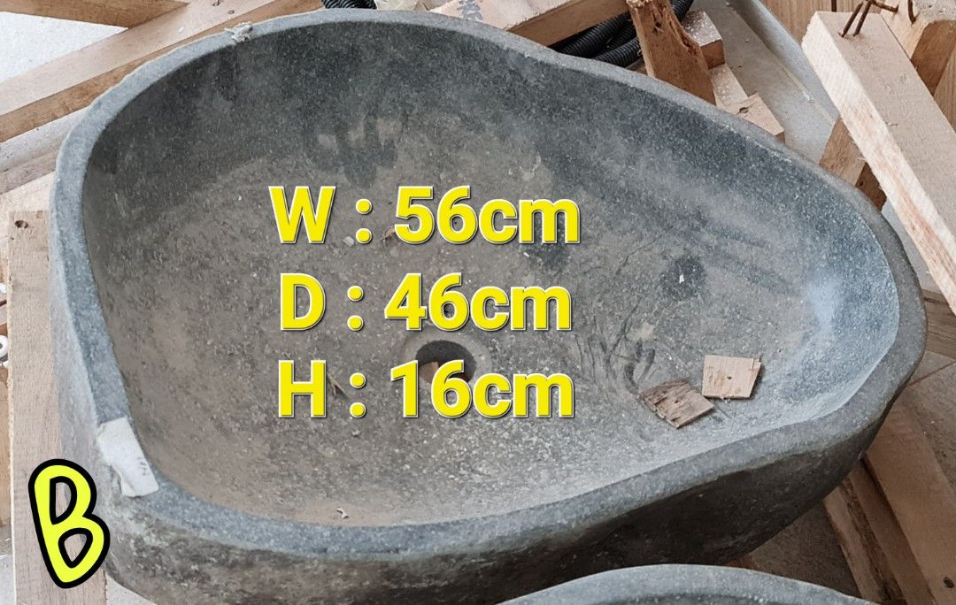 Natural Stone Wash Basin from Bali, Furniture & Home Living, Bathroom ...