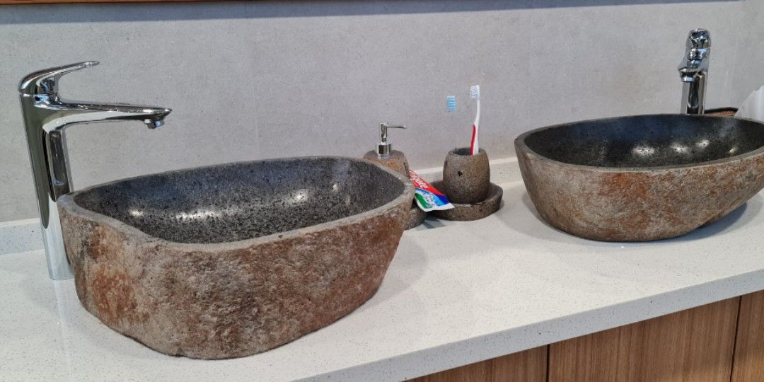 Natural Stone Wash Basin from Bali, Furniture & Home Living, Bathroom ...