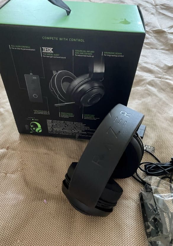 New Authentic Razer Kraken Tournament Edition wired gaming headset with ...