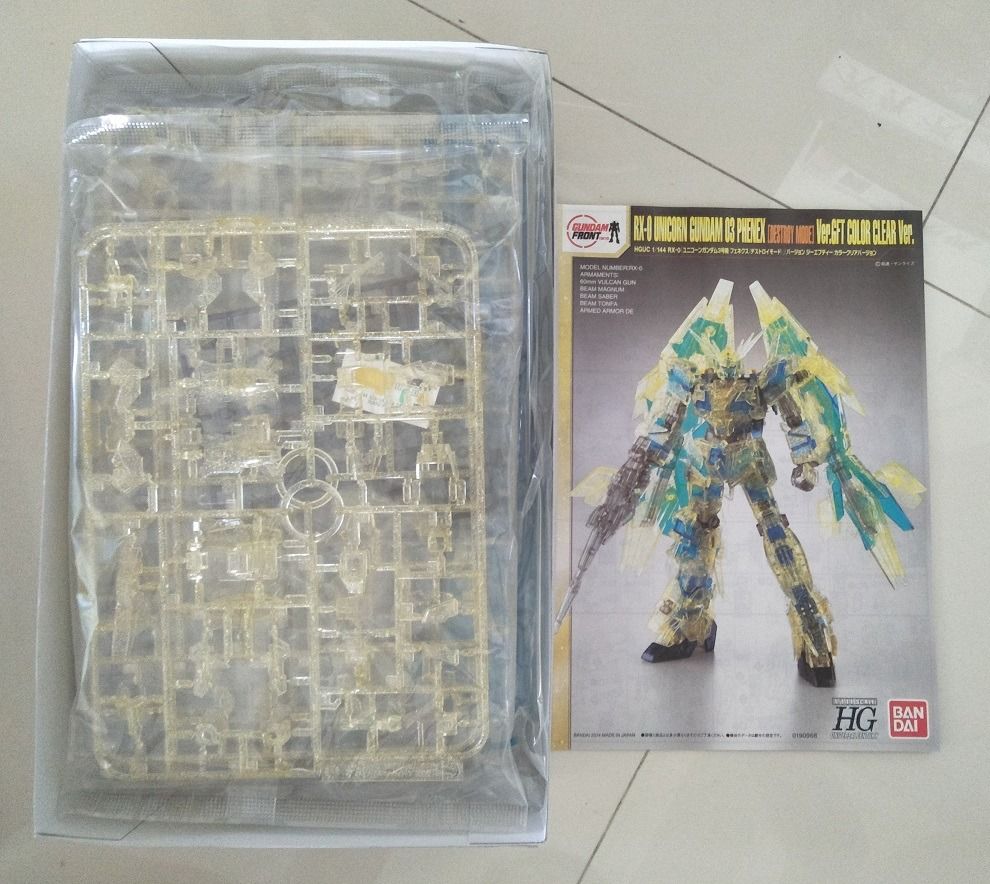 New HG RX-0 Unicorn Gundam 03 Phenex Ver.GFT Color Clear Ver., Hobbies ...