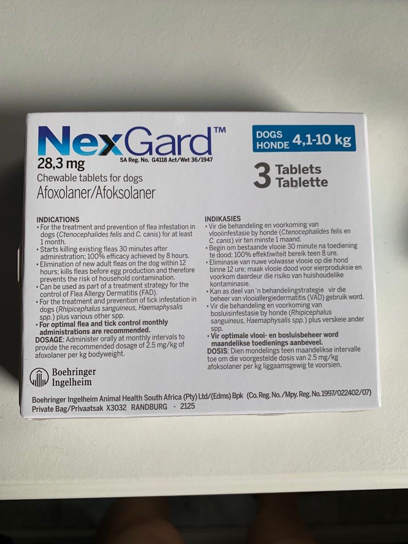 Nexguard for 1 to 10kg, Pet Supplies, Health & Grooming on Carousell