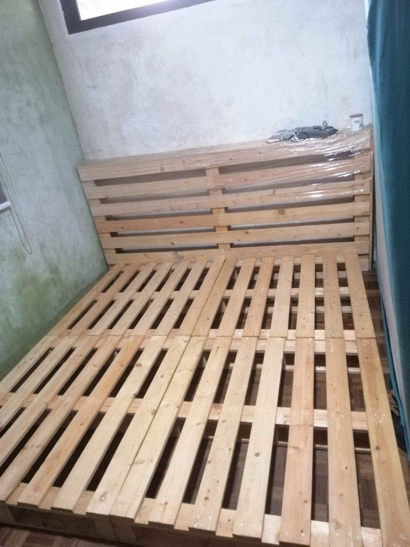 Palochina Bedframe with Headboard, Furniture & Home Living, Furniture ...