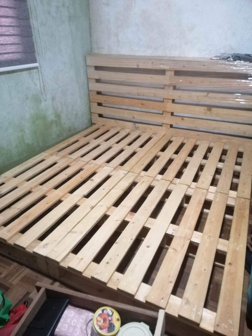 Palochina Bedframe with Headboard, Furniture & Home Living, Furniture ...