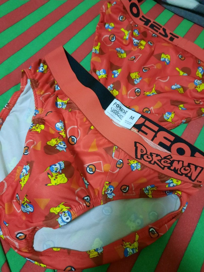 Pikachu X Eevee Underwear Mens Fashion Bottoms New Underwear On