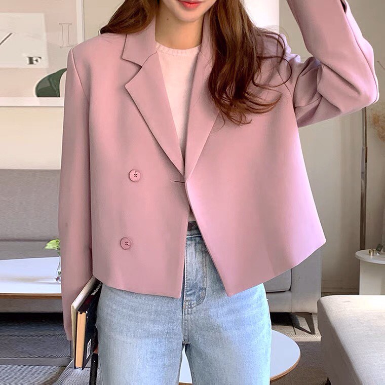 Pink blazer, Women's Fashion, Coats, Jackets and Outerwear on Carousell