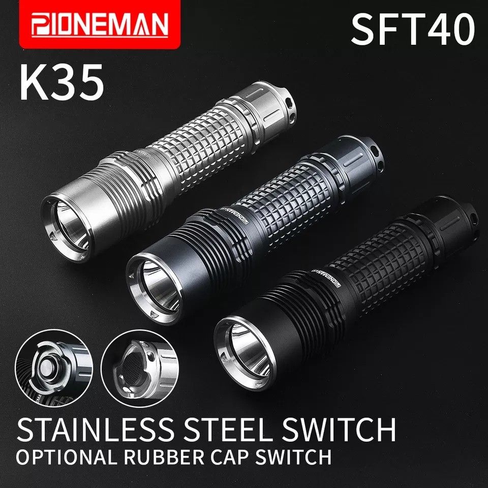Pioneman K35 21700 Flashlight with Luminus SFT-40 LED, Sports Equipment ...