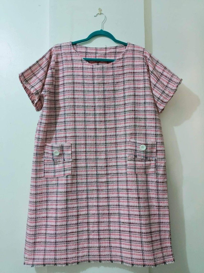 Plus Size Tweed Maxi Dress Unique Style, Women's Fashion, Dresses ...