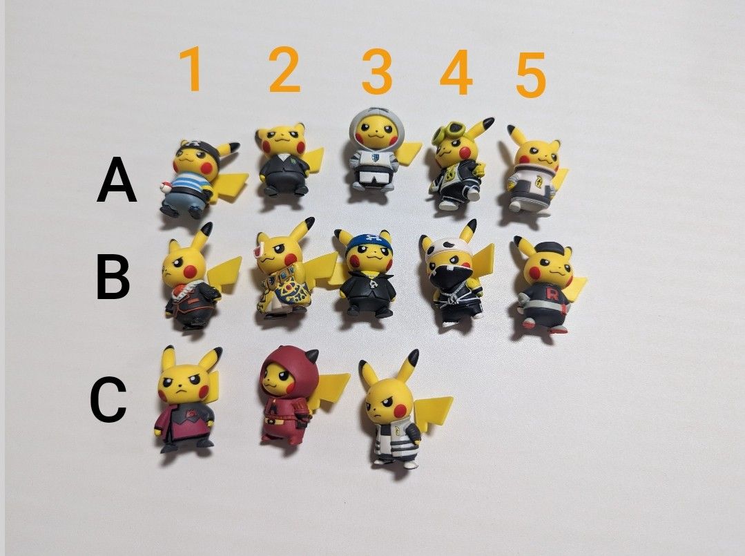 Pokemon Capsule Gashapon Pikachu in Team Villain Uniform @ $5 each ...