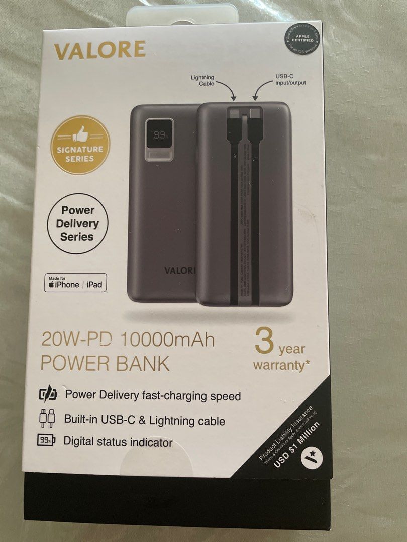 Power Bank 10000mAh Valore, Mobile Phones & Gadgets, Mobile & Gadget ...