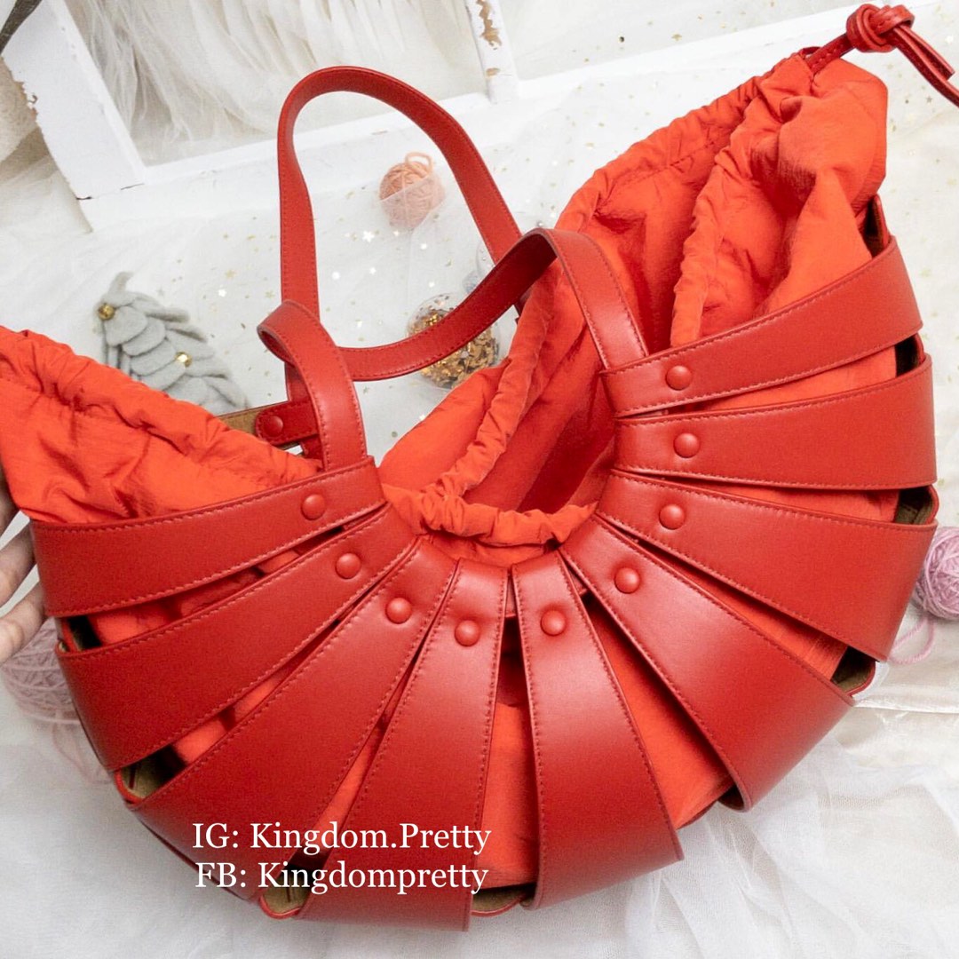 Pre-order Bottega Veneta BV Shell Medium Shoulder Tote Bag Red, Luxury ...