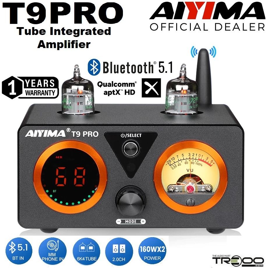 [PROMO!]AIYIMA T9 PRO Wireless Bluetooth Receiver/Streamer, Coaxial / Optical / USB DAC & Tube ...