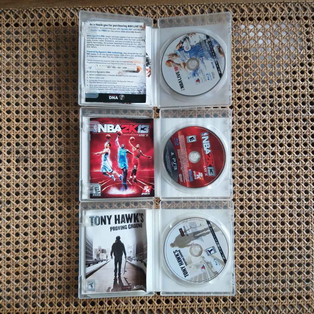 PS3 NBA LIVE 10, Tony Hawk's Proving Ground, NBA 2K13, Video Gaming ...