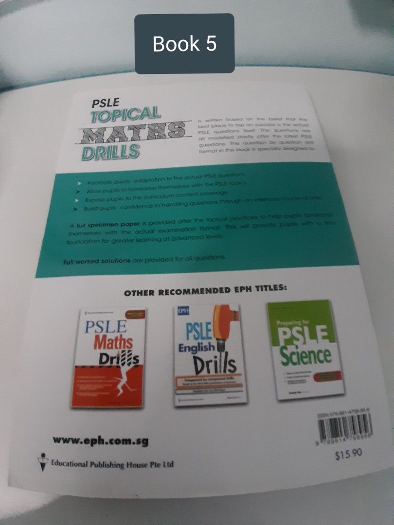 PSLE revision books /psle maths revision book/ past exam papers ...