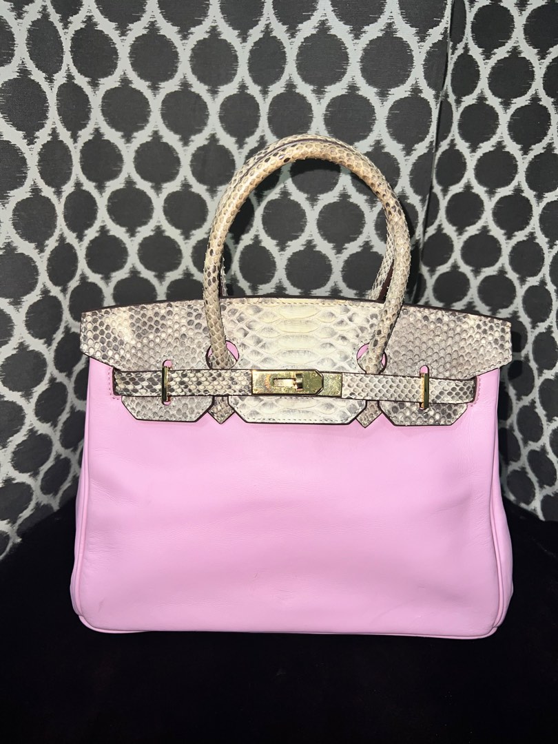 RARE! Python-trimmed Birkin 30, Luxury, Bags & Wallets on Carousell