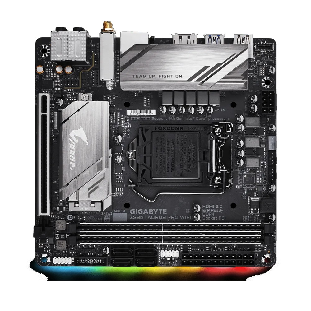REFURBISHED GA-Z390-I-AORUS-PRO-WIFI GIGABYTE AORUS INTEL Z390 ITX MB W/ INTEL GBE LAN/WIFI RGB ...