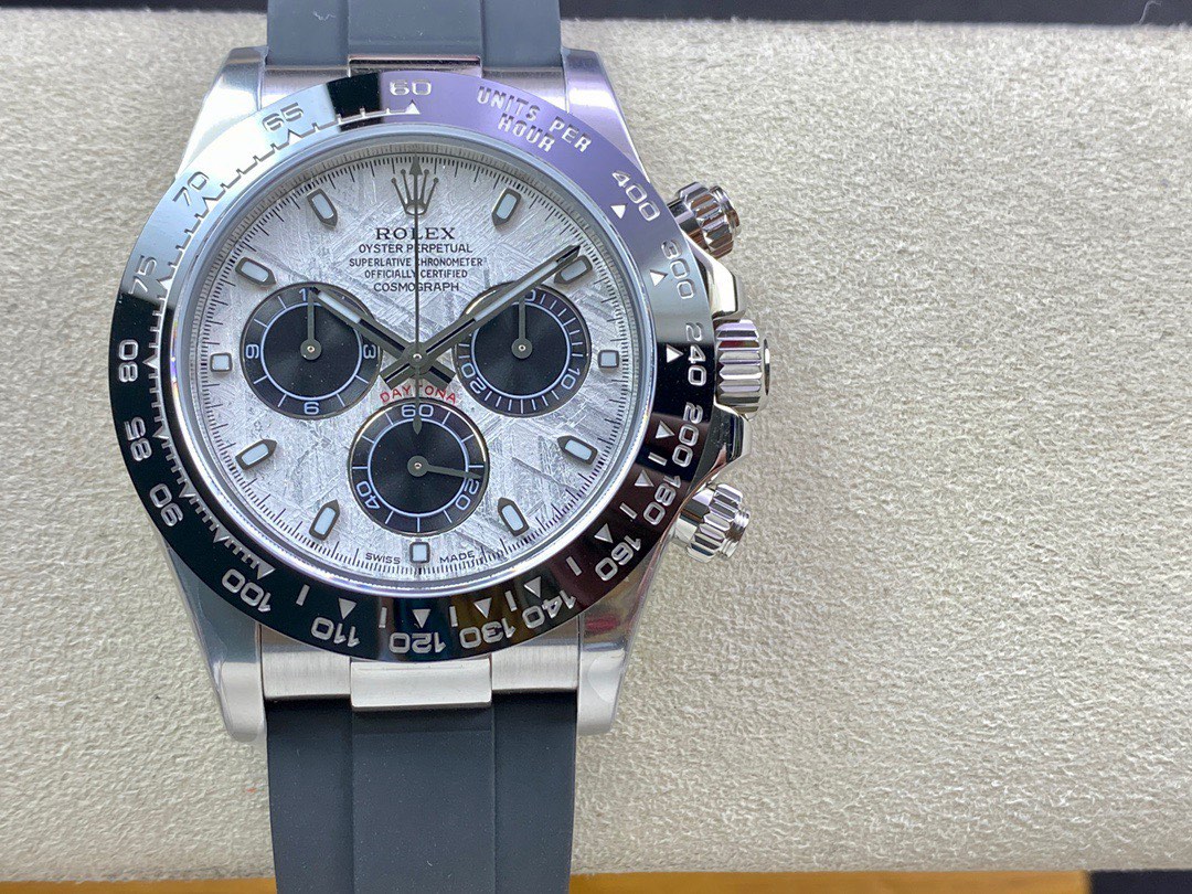 ROLEX COSMOGRAPH DAYTONA METEORITE DIAL CERAMIC BEZEL ON OYSTERFLEX ...