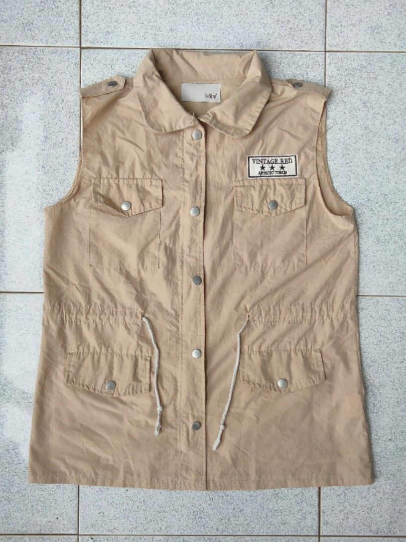 Rompi Vest Safari Bird gambar Burung warna krem, Fesyen Pria, Pakaian ...