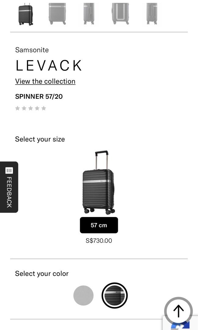 Samsonite LEVACK Spinner 57/20 Luggage Brand New, Hobbies & Toys ...