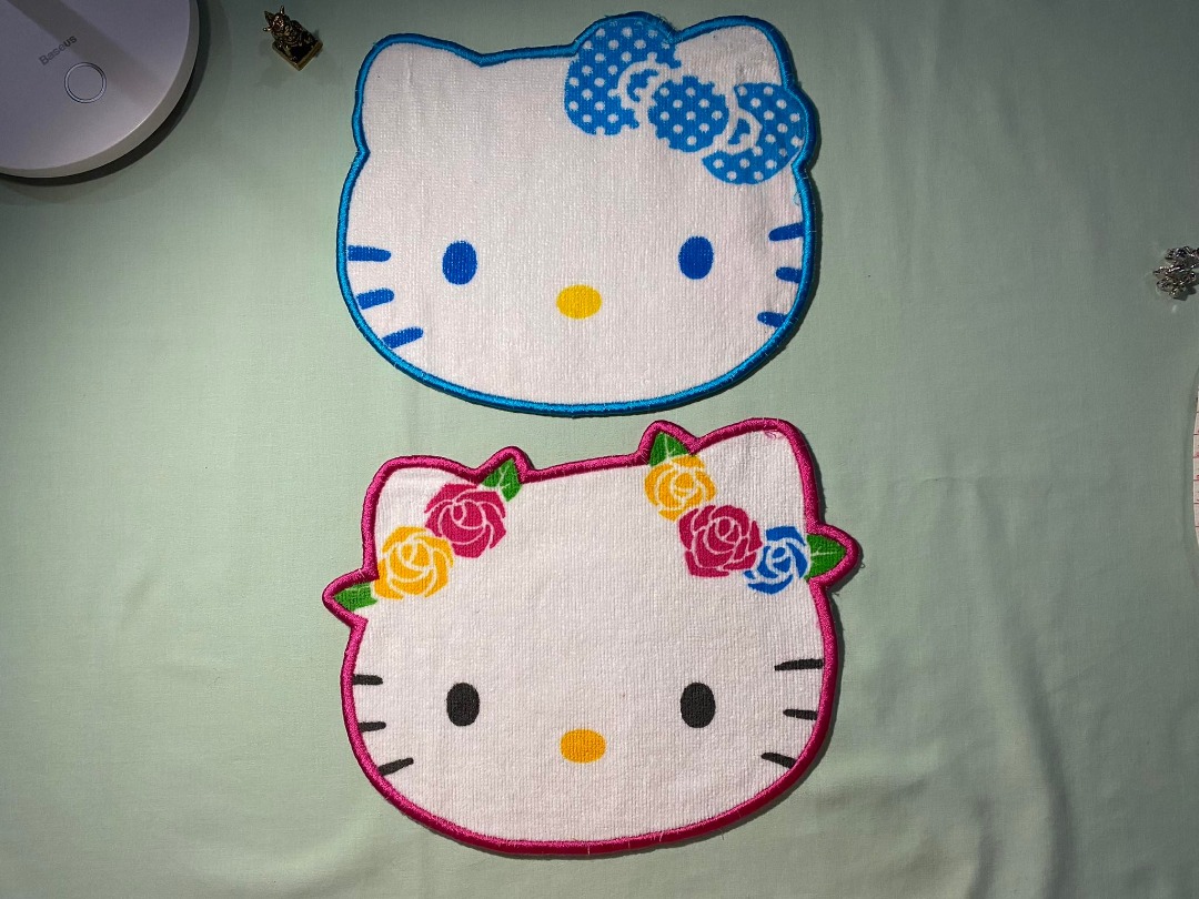 [SET] Authentic Sanrio Hello Kitty Die-Cut Face Towels, Men's Fashion ...
