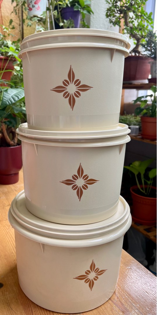 Set of three Vintage Tupperware Containers, Furniture & Home Living ...