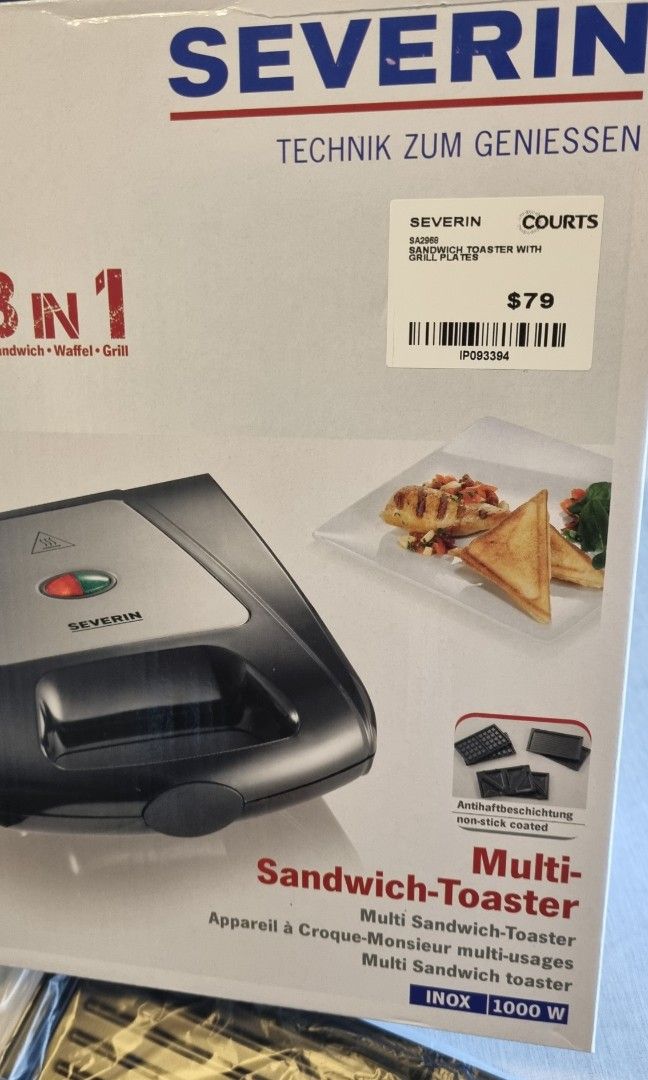 Severin 3-in-1 Waffle & Sandwich Maker & Grill, TV & Home Appliances ...