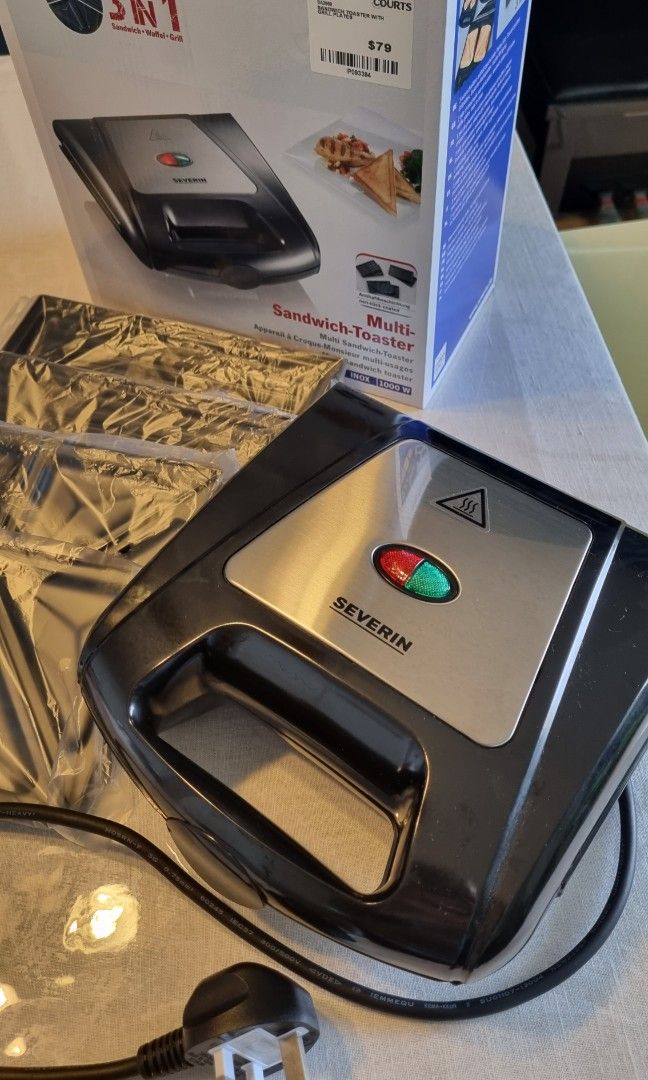 Severin 3-in-1 Waffle & Sandwich Maker & Grill, TV & Home Appliances ...