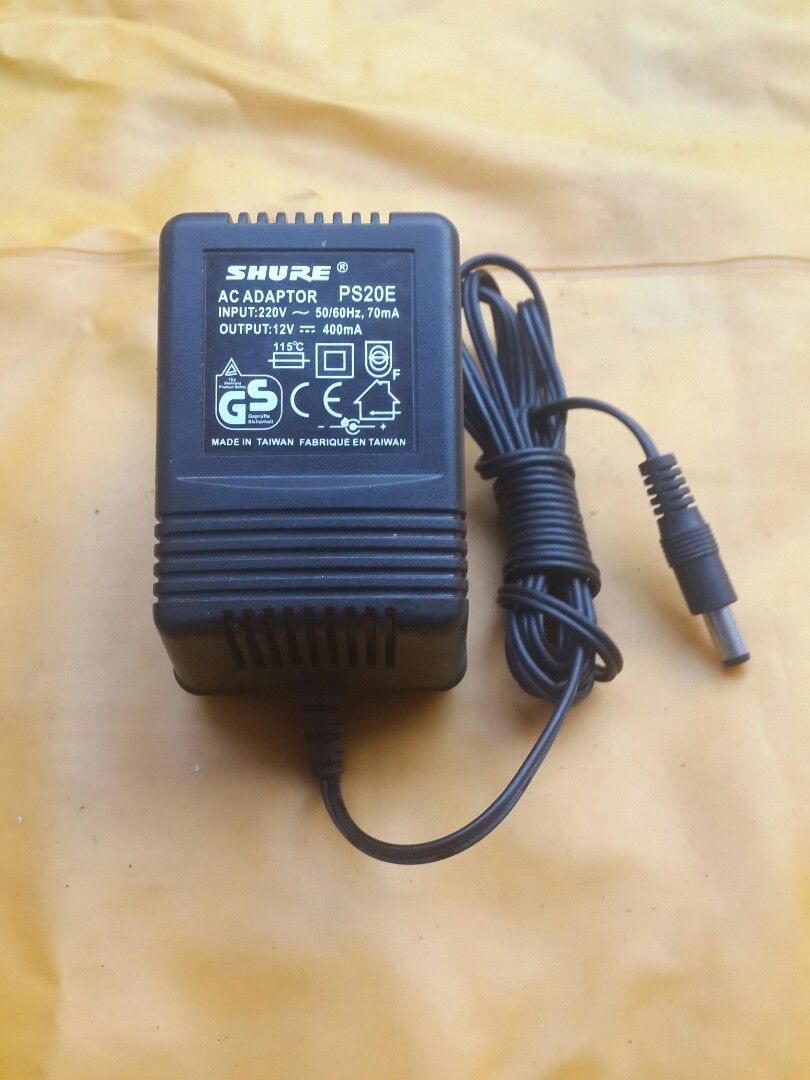 Shure PS20E Adapter 12 Volt, Elektronik, Audio di Carousell