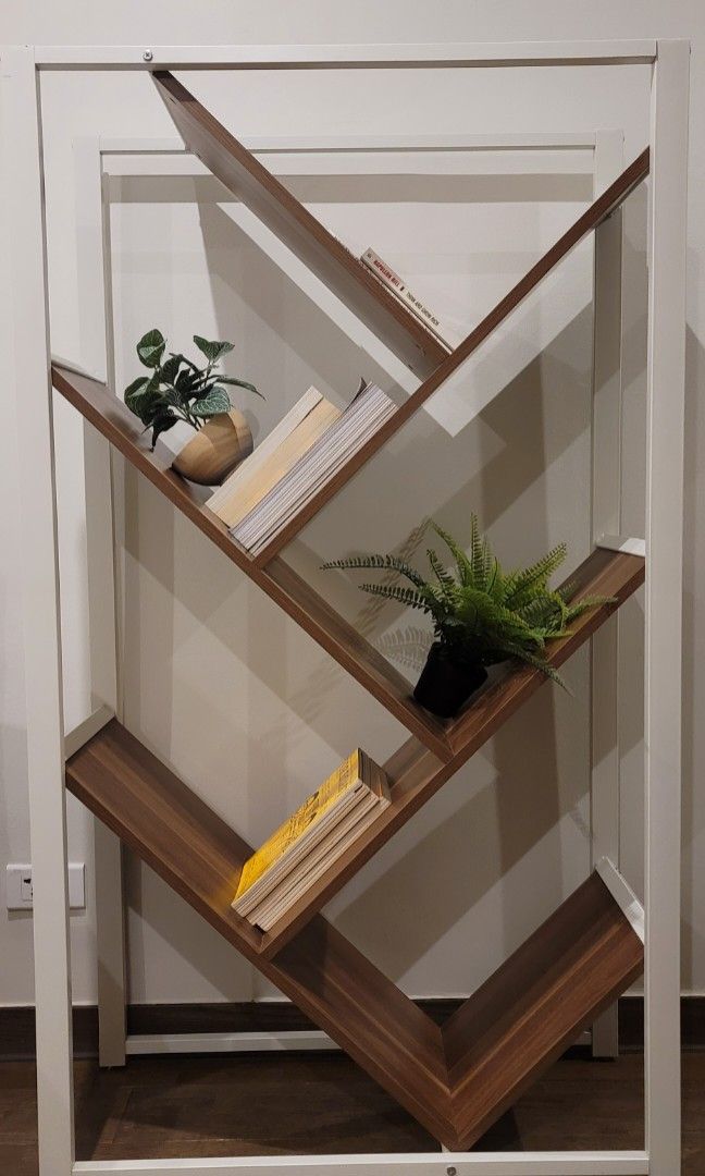 Slant Bookshelf, Furniture & Home Living, Furniture, Shelves, Cabinets ...