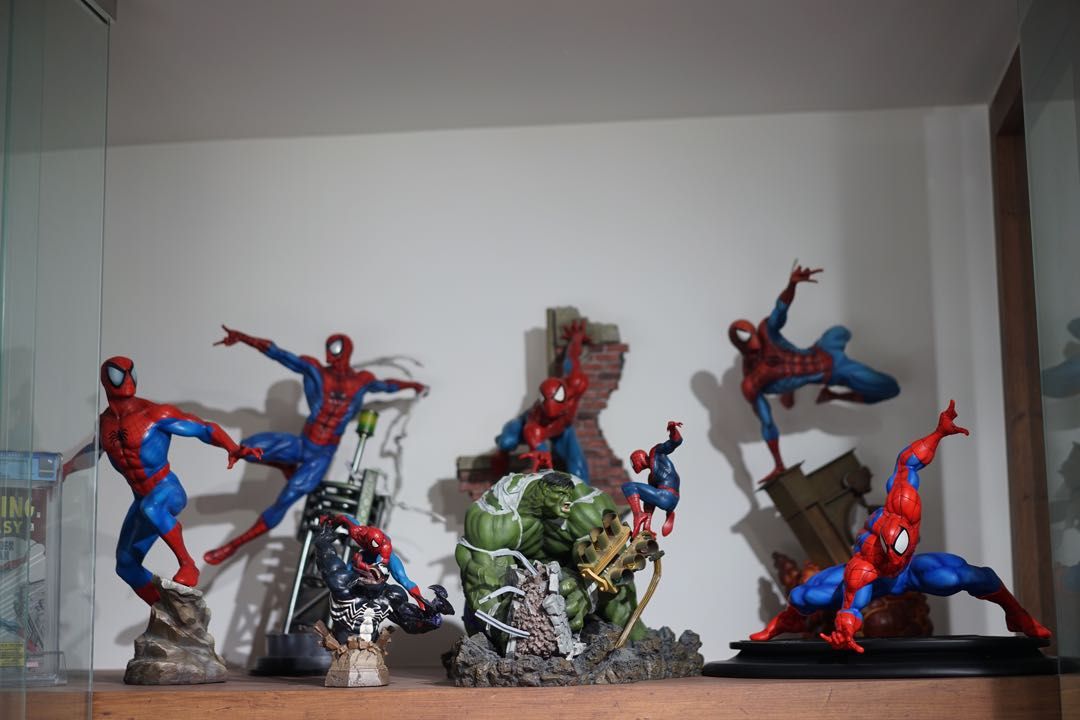 Spider-Man Statue Set - Sideshow Customs XM, Hobbies & Toys ...