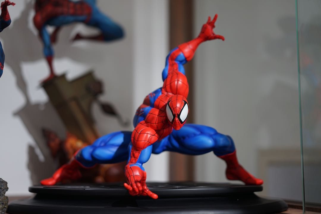 Spider-Man Statue Set - Sideshow Customs XM, Hobbies & Toys ...