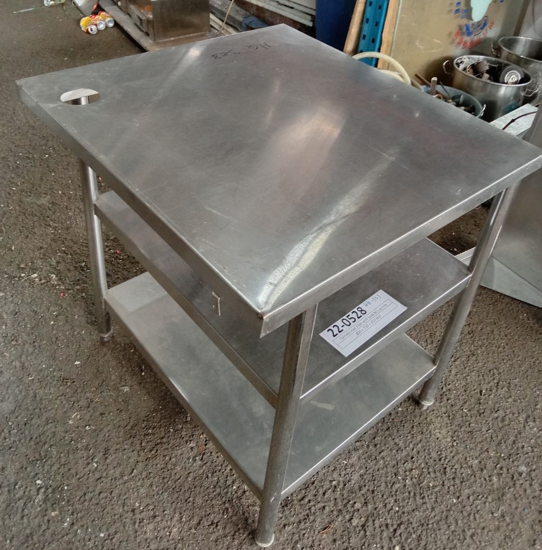 Stainless steel 3 tier work table, Furniture & Home Living, Kitchenware ...