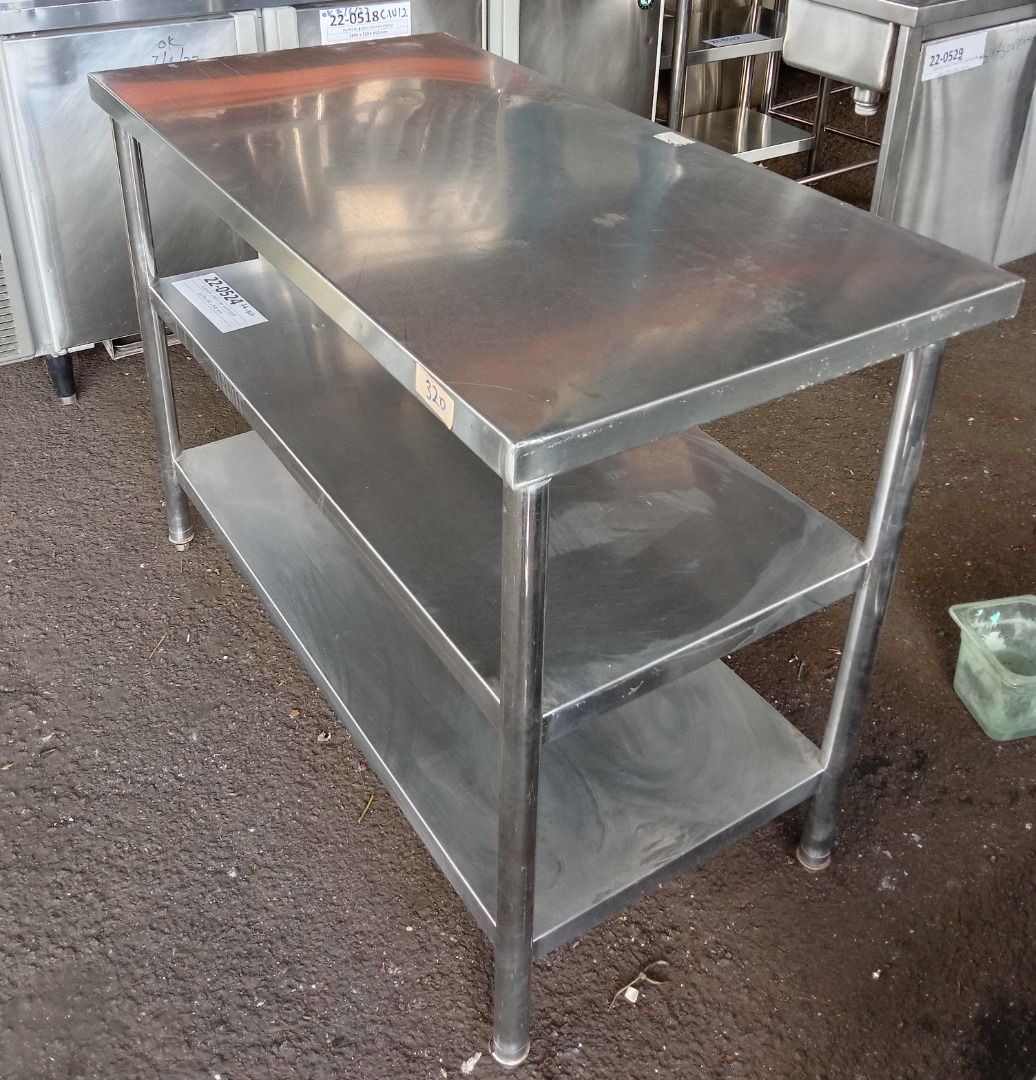 Stainless steel 3 tier work table, Furniture & Home Living, Kitchenware ...