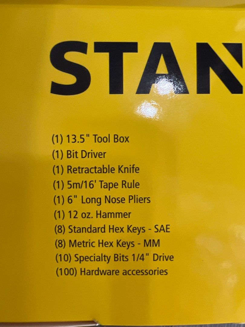 Stanley 132 piece hand tool set with tool box home reno, Furniture ...