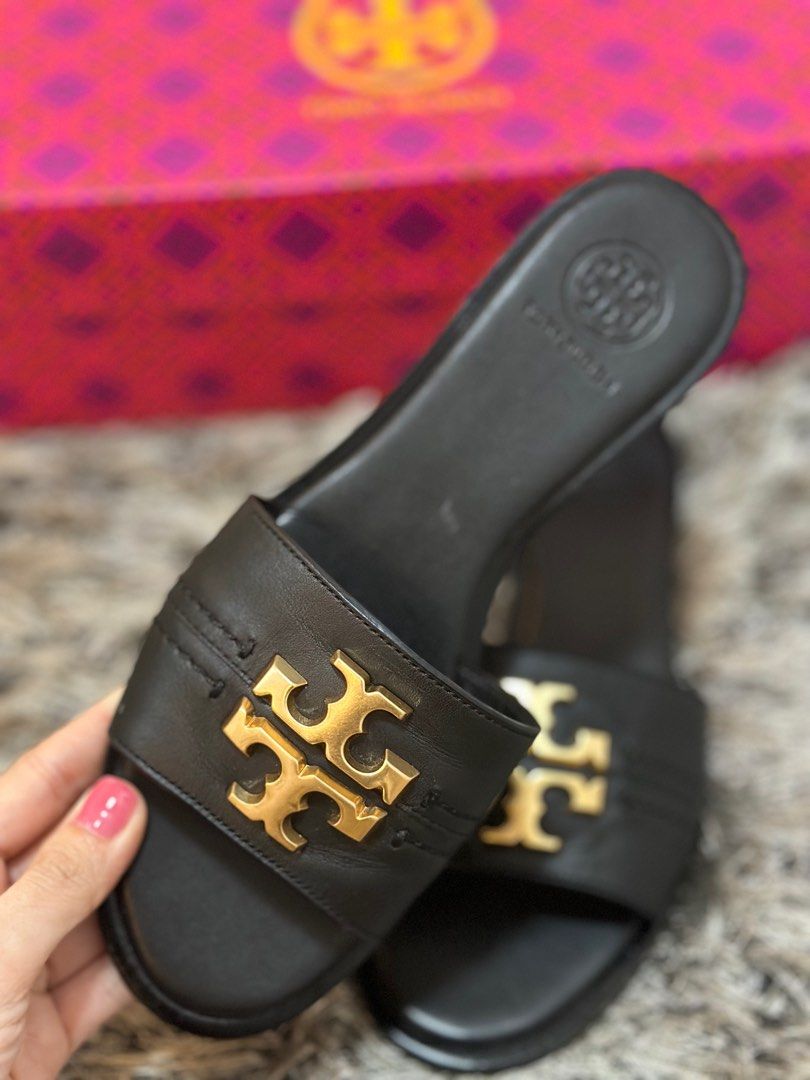 Tory Burch Everly Slide (Authentic), Women's Fashion, Footwear, Flats ...