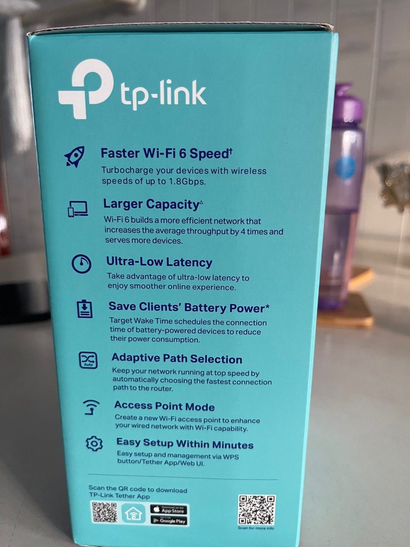 TP link Wi-Fi 6 range extender, Computers & Tech, Parts & Accessories ...