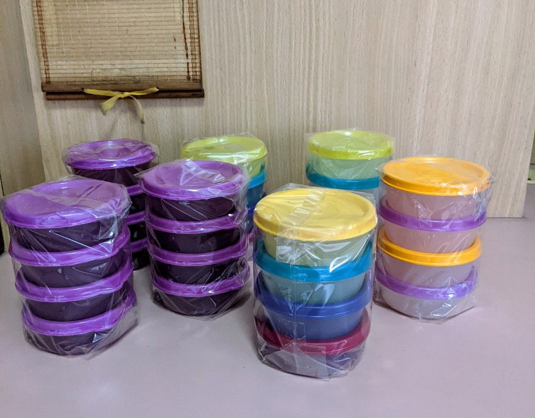 Tupperware Mini Round Containers, Furniture & Home Living, Kitchenware ...