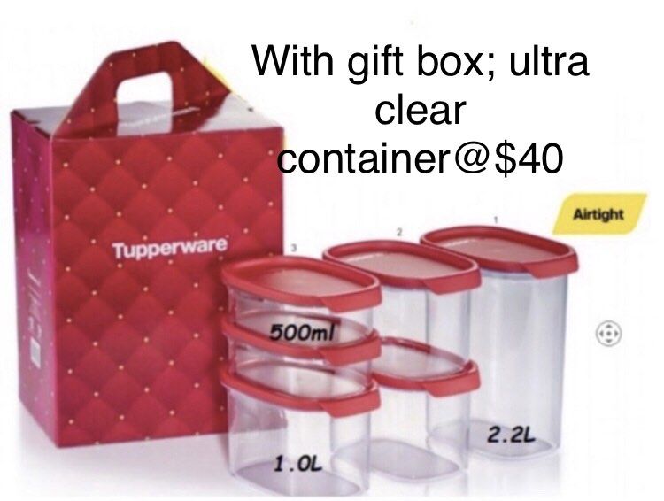 Tupperware Ultra Clear Container, Furniture & Home Living, Kitchenware ...