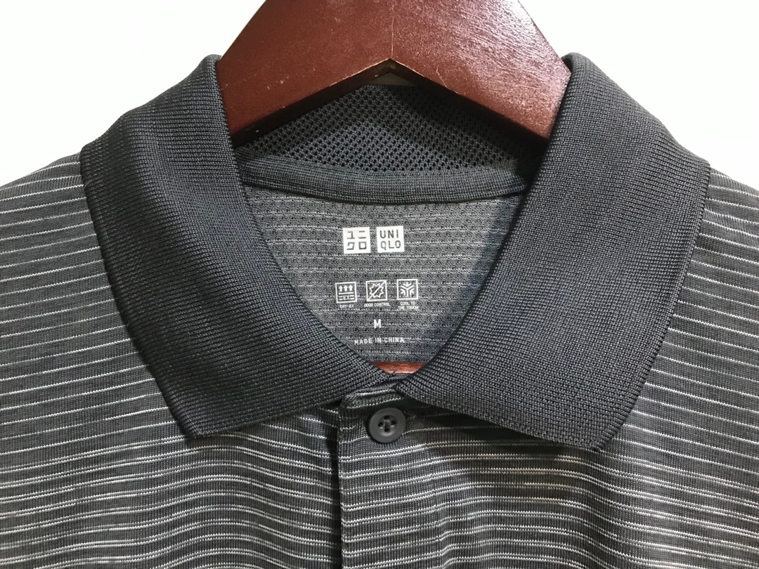 UNIQLO ORIGINAL Grey POLO SHIRT (M), Men's Fashion, Tops & Sets ...