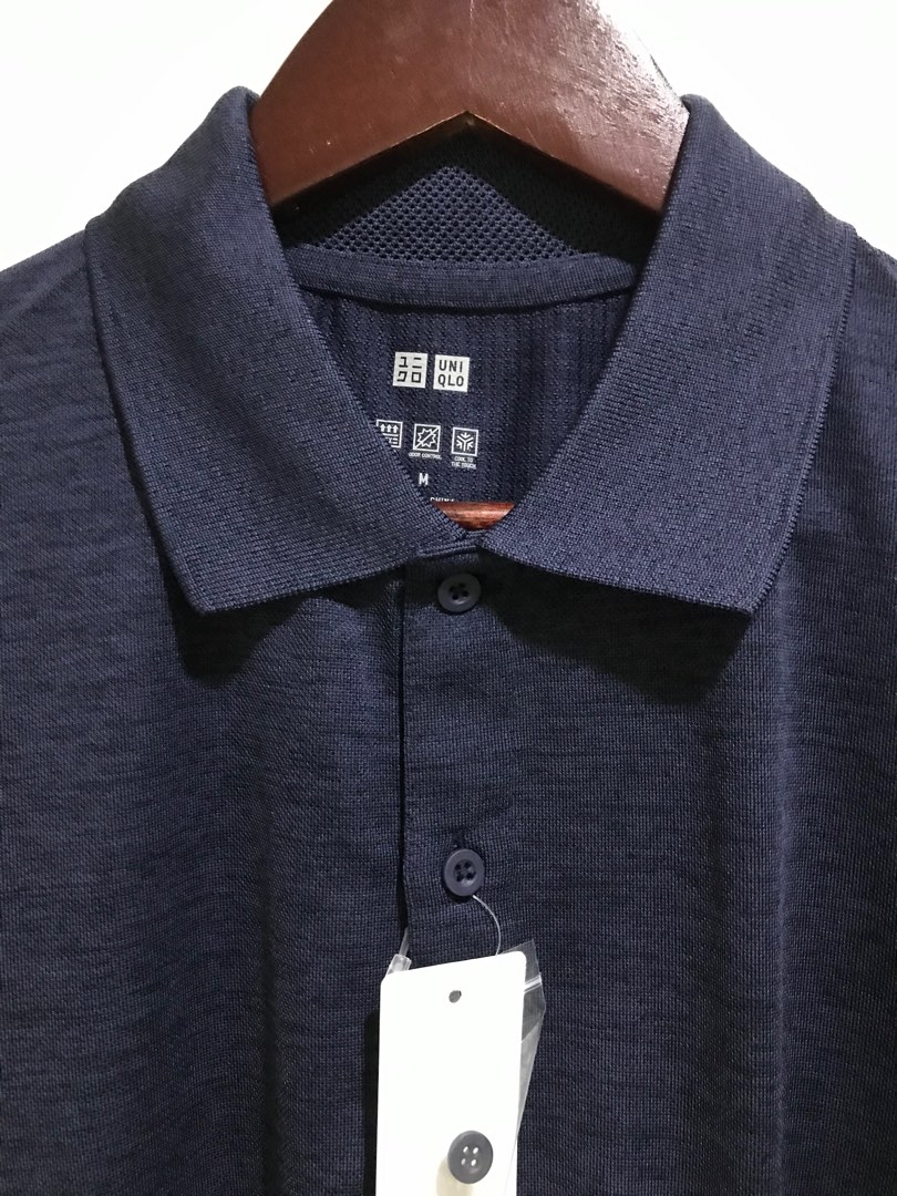 UNIQLO ORIGINAL NAVY POLO SHIRT (M), Men's Fashion, Tops & Sets ...