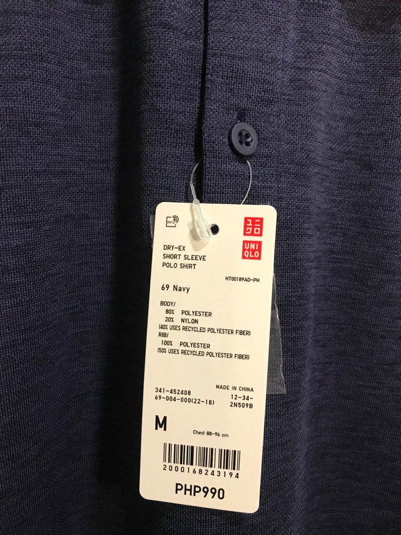 UNIQLO ORIGINAL NAVY POLO SHIRT (M), Men's Fashion, Tops & Sets ...