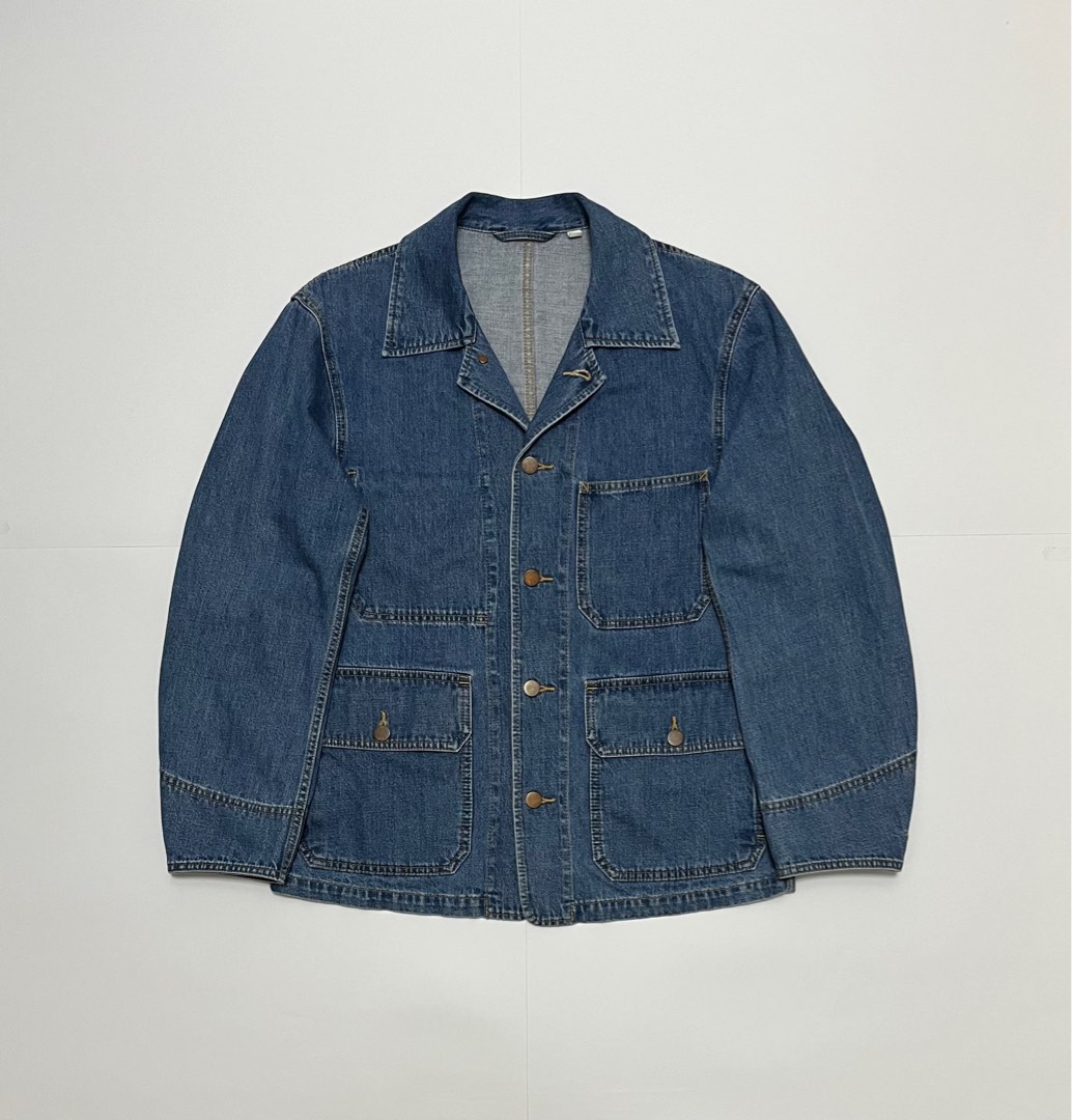 UNIQLO U MENS DENIM WORK JACKET, Men's Fashion, Coats, Jackets and ...
