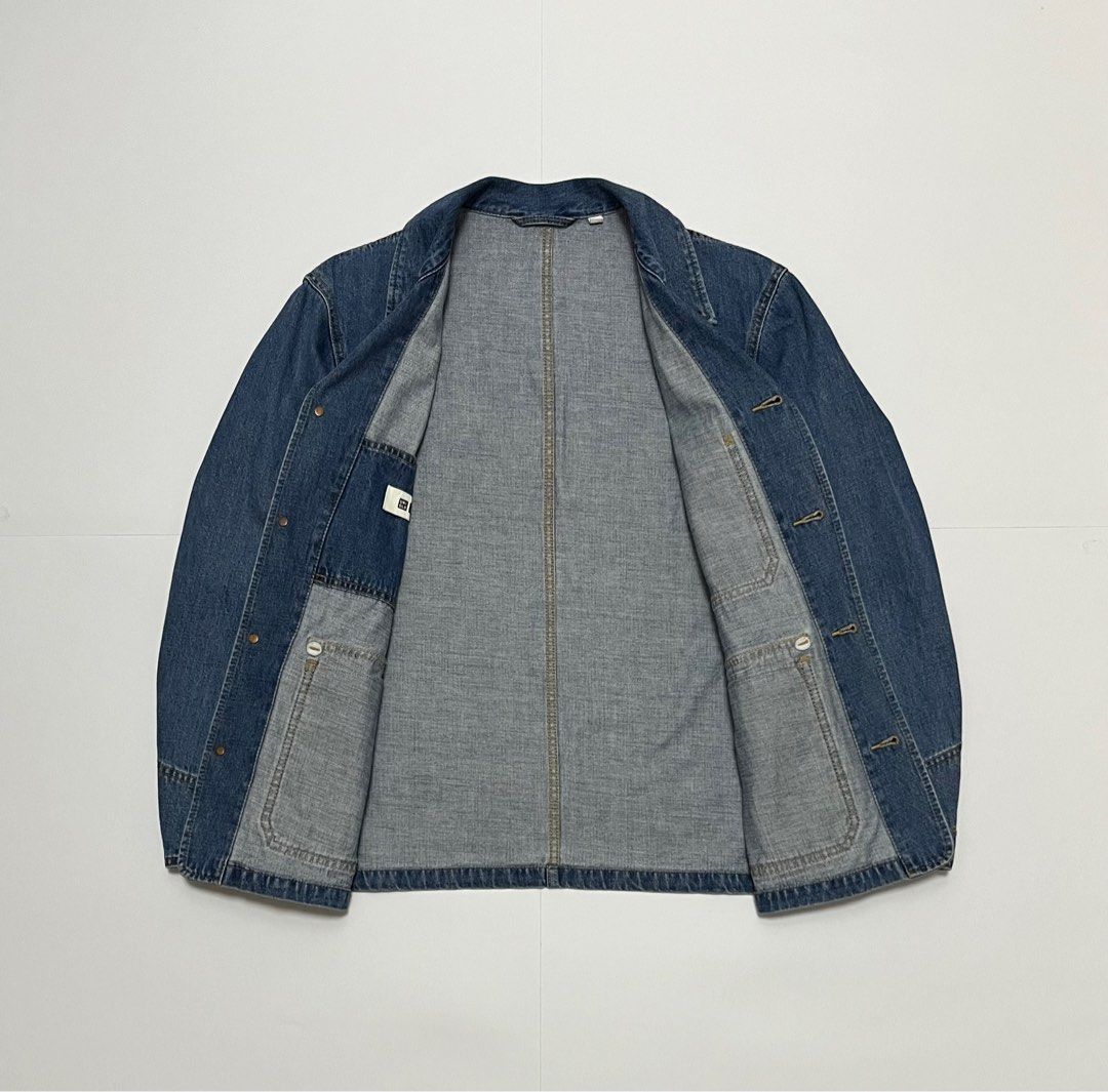 UNIQLO U MENS DENIM WORK JACKET, Men's Fashion, Coats, Jackets and ...