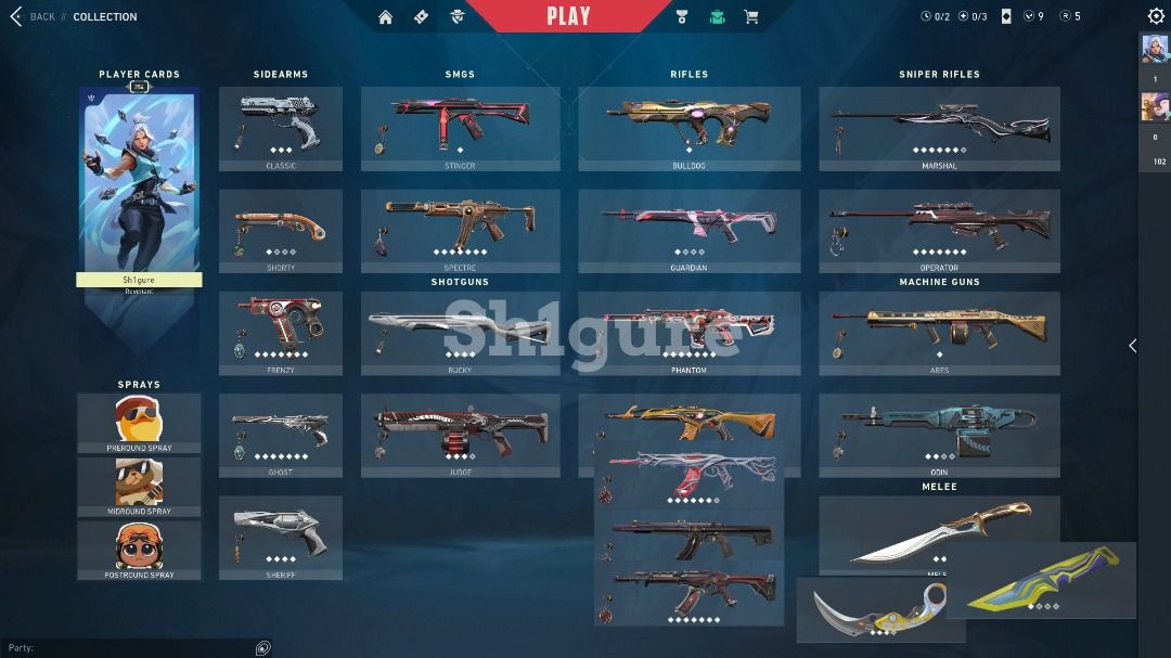 VALORANT PLAT 3 ACCOUNT WITH MULTIPLE PREMIUM SKINS, Video Gaming ...