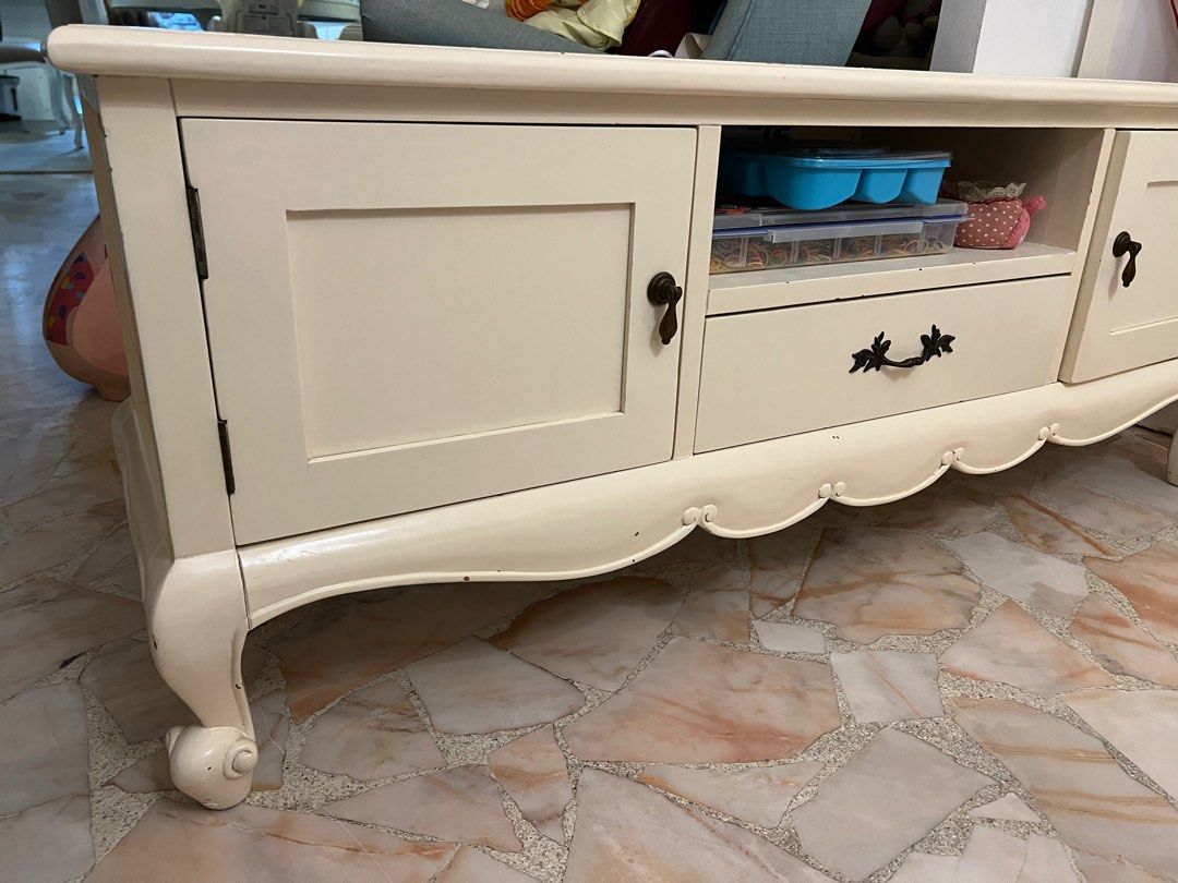 Victorian French Tv Console mahagony wood, Furniture & Home Living ...