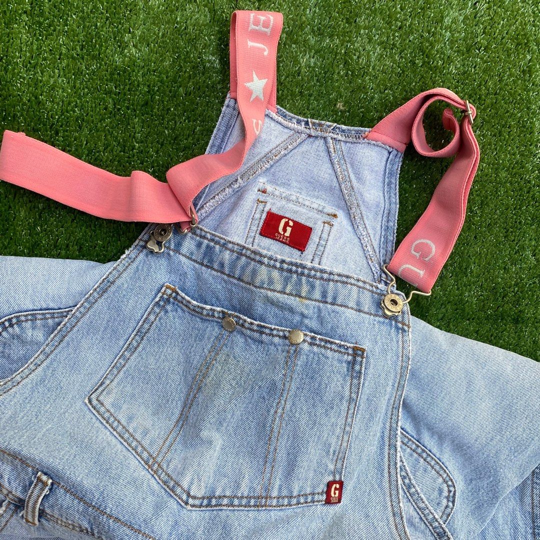 Vintage guess overalls, Men's Fashion, Bottoms, Jeans on Carousell